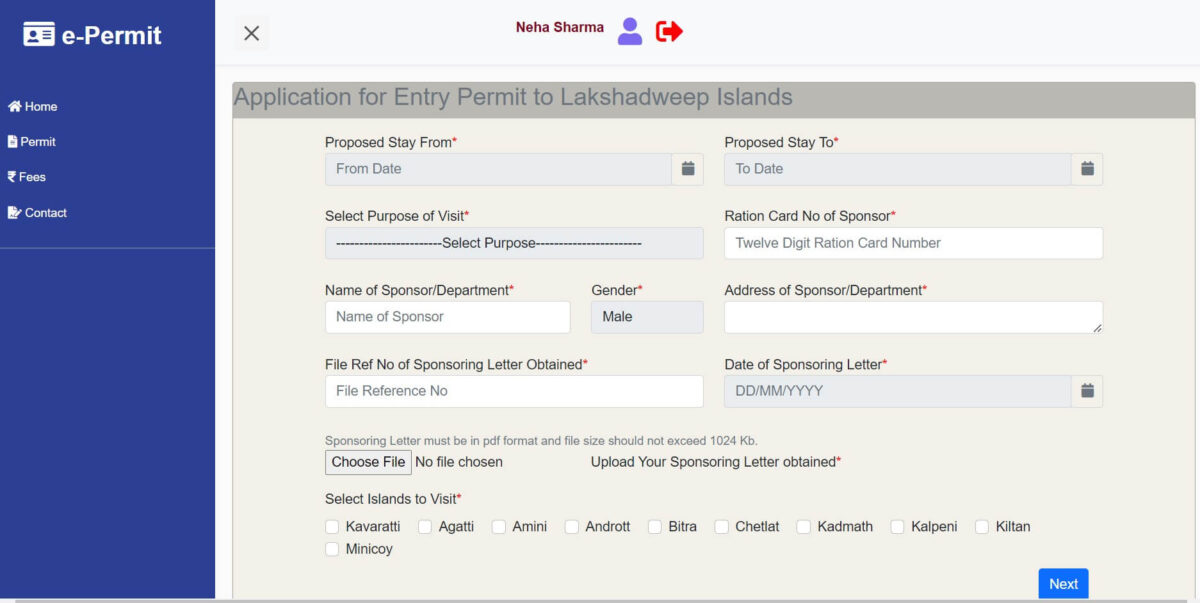 How to do the Bookings for Lakshadweep and get the Entry Permit? Part 2